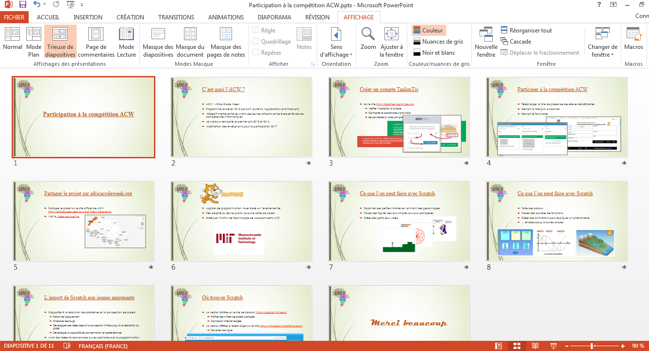 Personnaliser options et vues